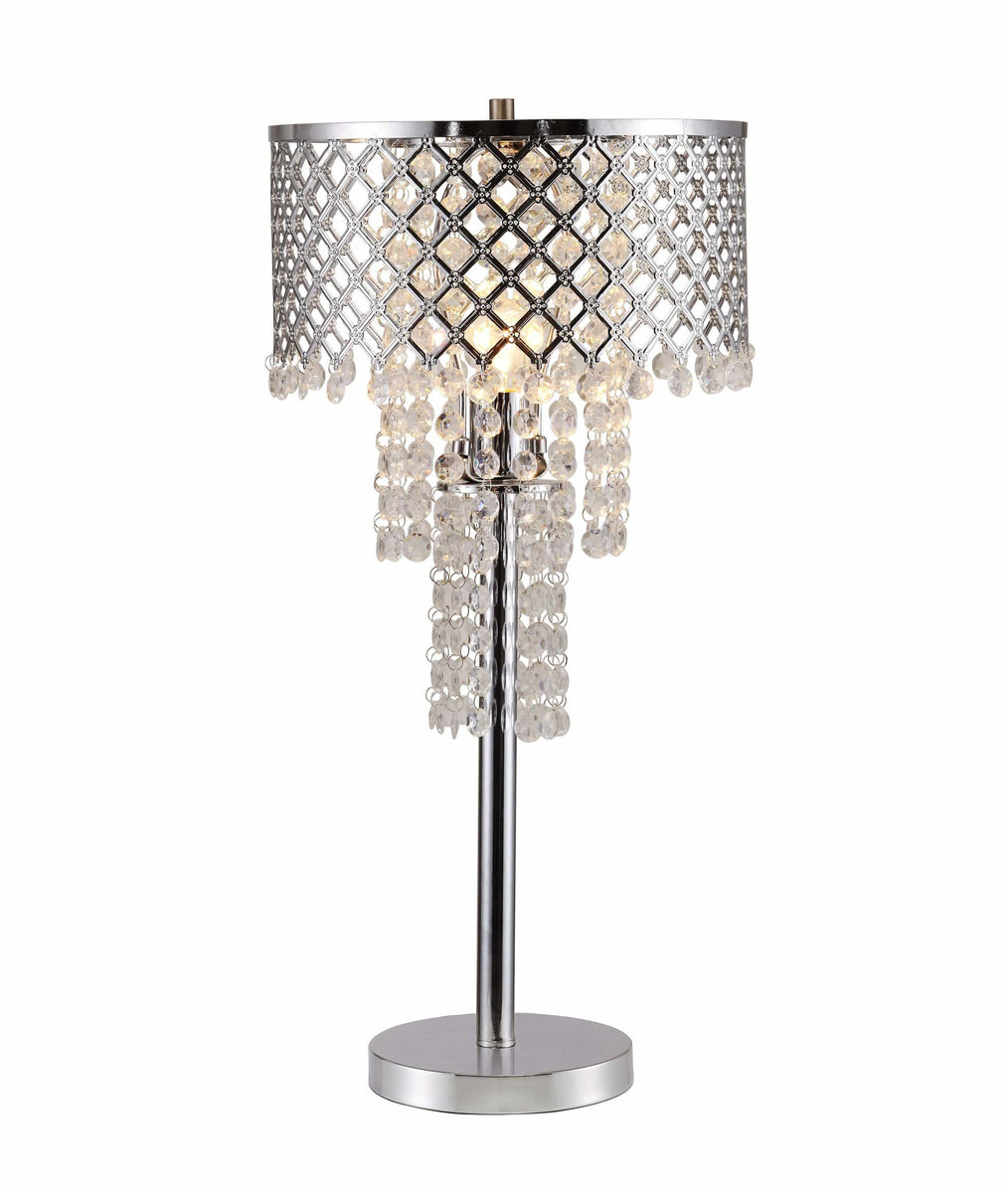 CRYSTAL ON MESH TABLE LAMP BY CROWNMARK AVAILABLE IN HOUSTON, DALLAS ...