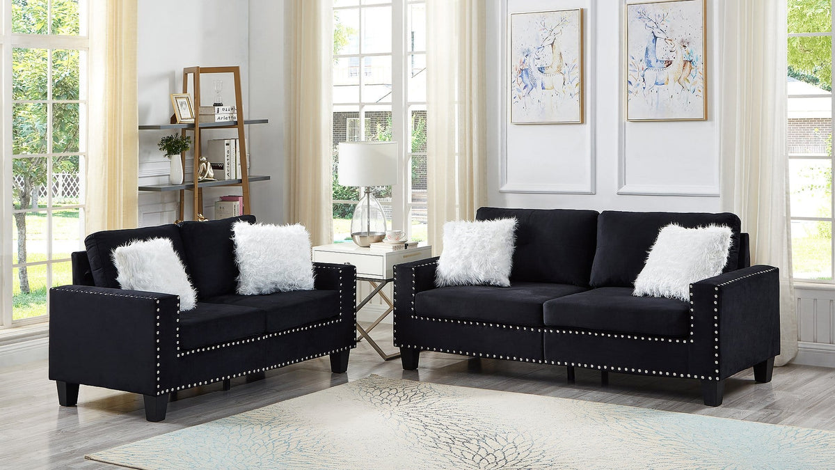 SUPER BLACK SOFA & LOVESEAT BY NEW ERA AVAILABLE IN HOUSTON, DALLAS ...